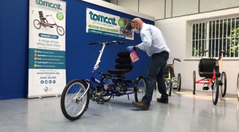 Trying out a Hand Propelled Tricycle - Tomcat